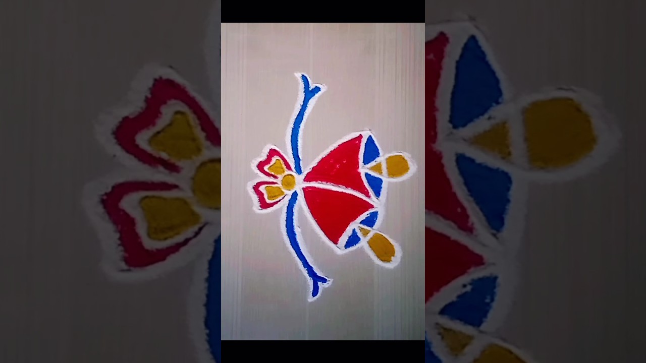 christmas bell rangoli design#christmas #youtubeshorts #sdakolangal ...