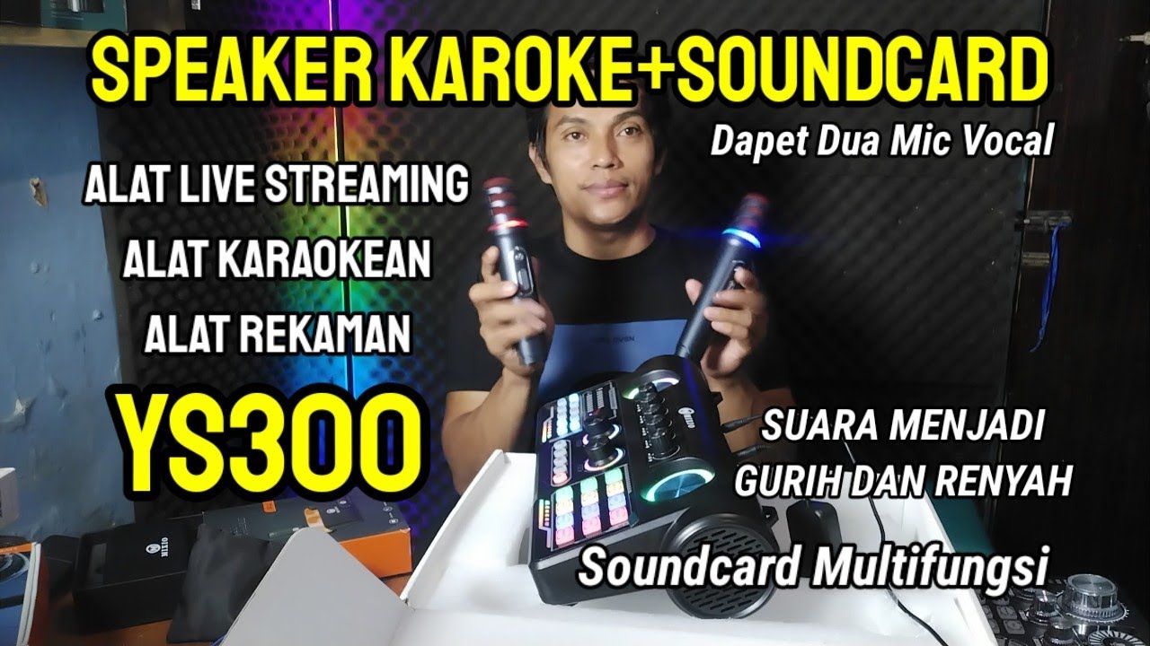 Speaker Karaoke+Soundcard | Alat Live Streaming, Alat Karaokean dan ...