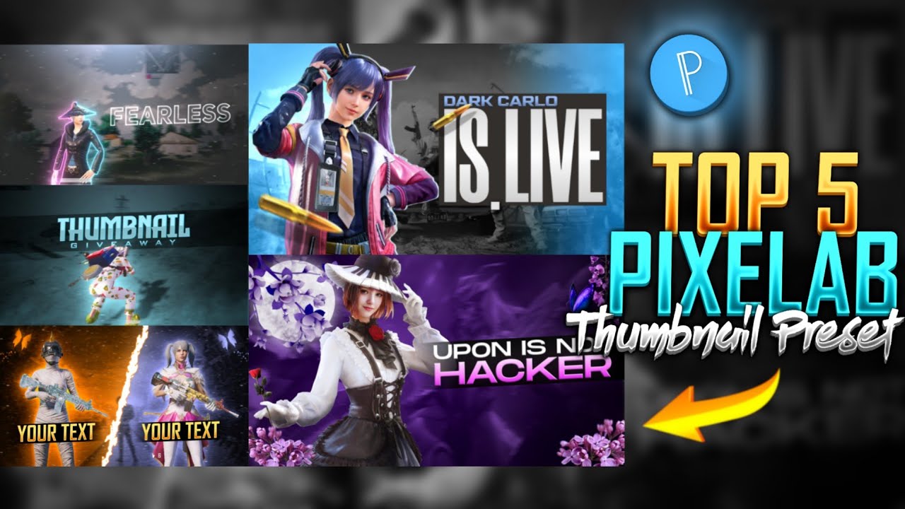 Top 5 Pixellab Thumbnail Presets Giveaway | Thumbnail Template ...