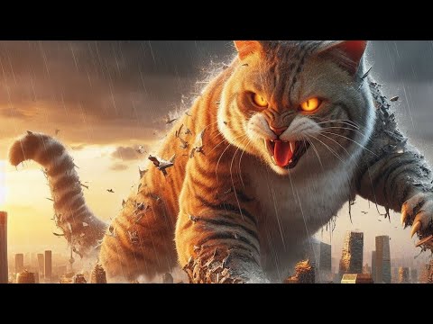 Cat monsters destroy Beijing city - YouTube