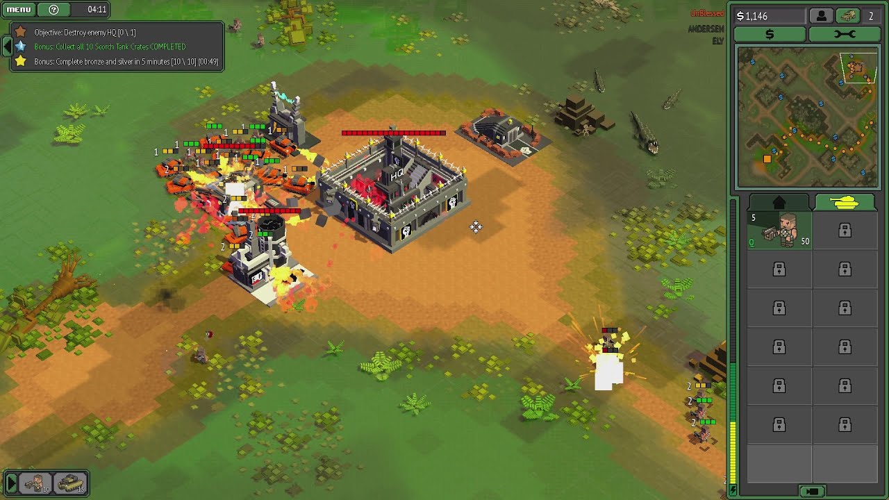 8-Bit Armies-Guardian Hard Campaign Walkthrough-Mission 01 "Swamp Fever ...