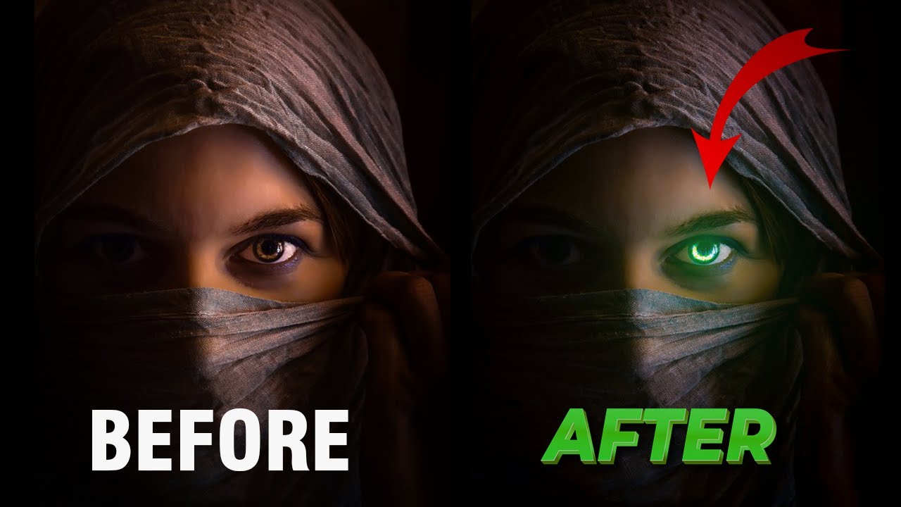 glowing eye effect in photoshop #photoshop #photoshoptutorial - YouTube