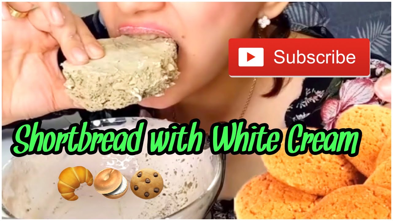 Shortbread ASMR With White Clay Yummy Cream|| Tasty ASMR | Chalk ASMR ...