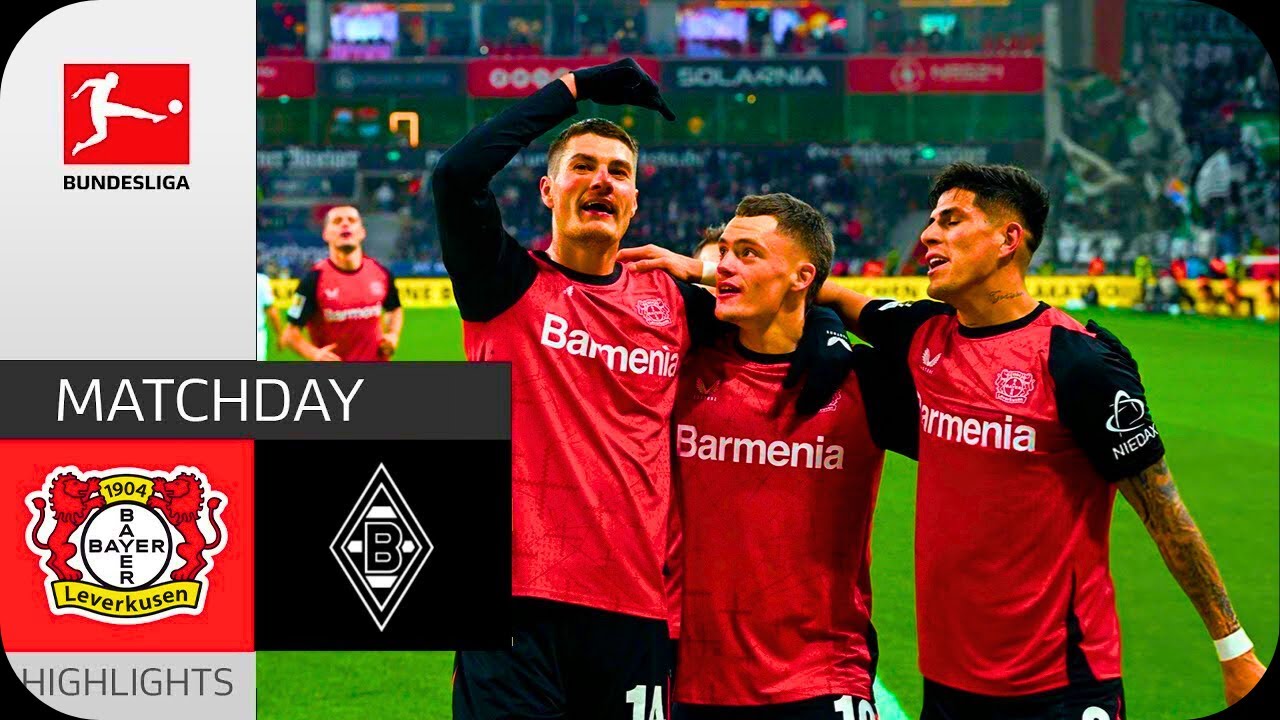 Bayer Leverkusen Borussia M'gladbach | 3:1 | Höhepunkte | Bundesliga 2024-25 | leverkusen m ...