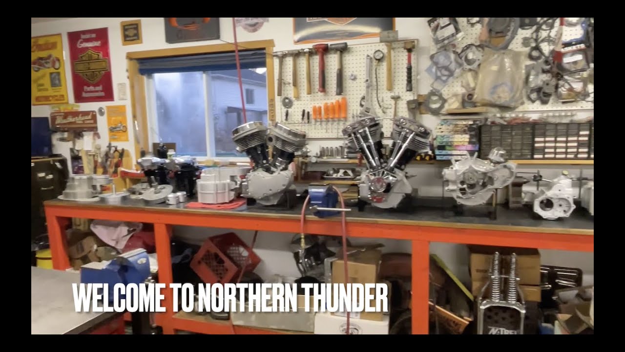 Northern Thunder Vintage Harley Davidson Shop - YouTube