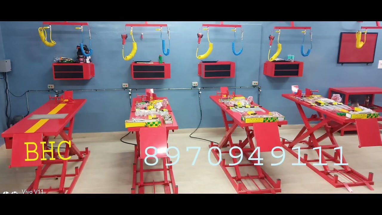 two wheeler hydraulic ramps full set up - YouTube