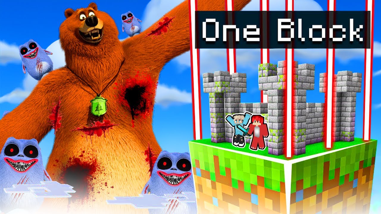 MUTANT GRIZZY und LEMMINGE vs SICHERSTE ONE BLOCK BASE! (MINECRAFT ...