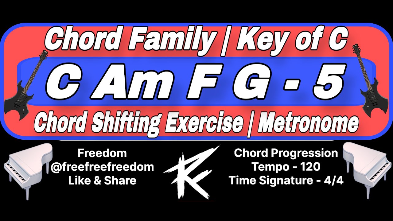 Chord Shifting | C Am F G | Key of C | Chord Family | 120 BPM | Freedom ...