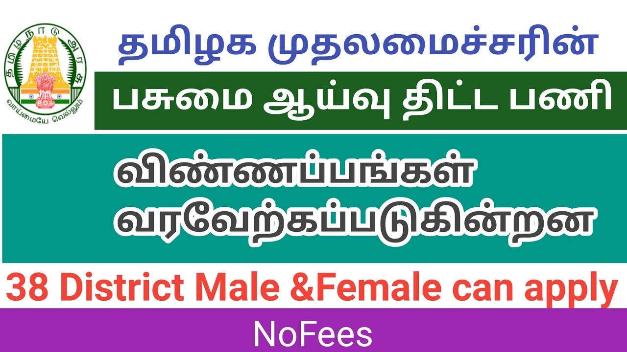 TN Govt Job|CM scheme job|Jobs2023|No Fees to apply|online apply easy ...