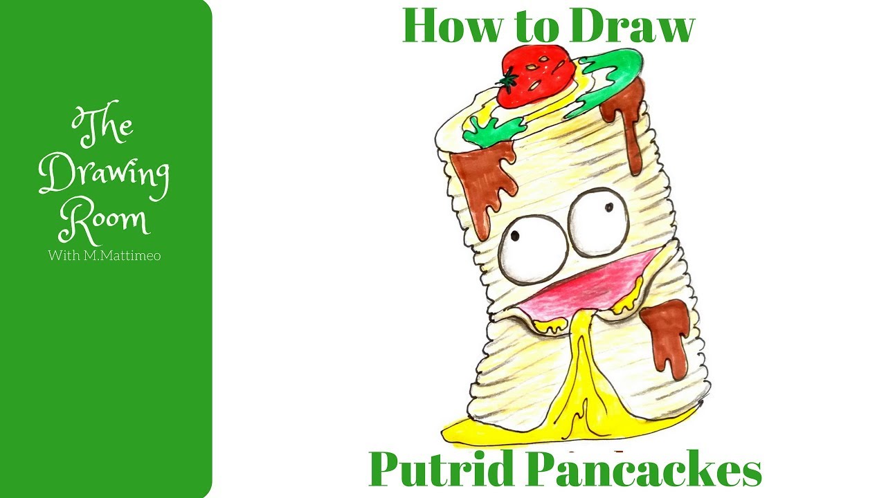 How to draw putrid pancakes from grossery gang - YouTube