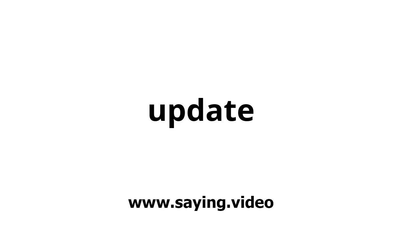 How to say update in English - YouTube