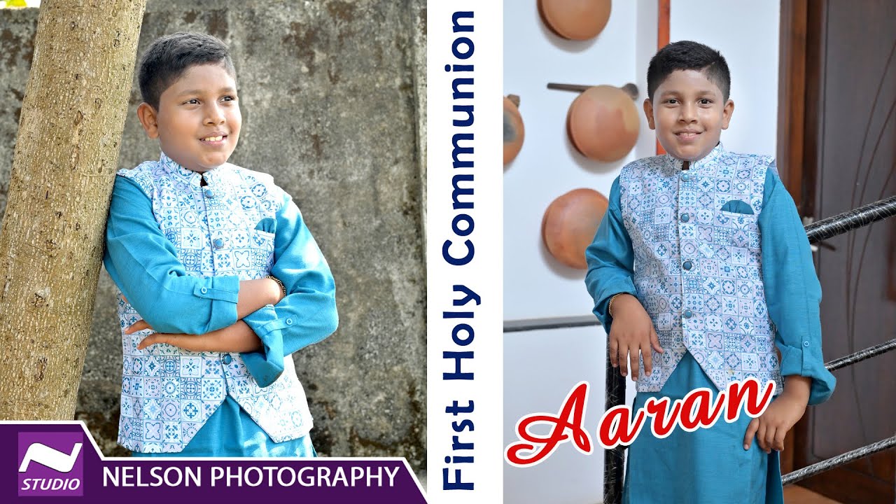 First Holy Communion of AARAN #NelsonPhotographyMangalore - YouTube
