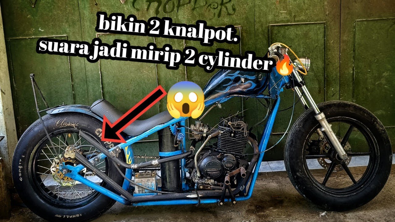 Bikin 2 knalpot chopper di mesin thunder 125 - YouTube