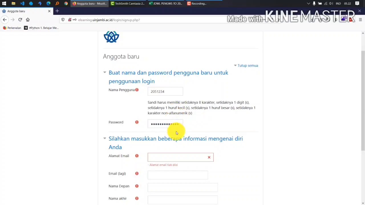 Tutorial Membuat Akun e-Learning untuk Mahasiswa - YouTube