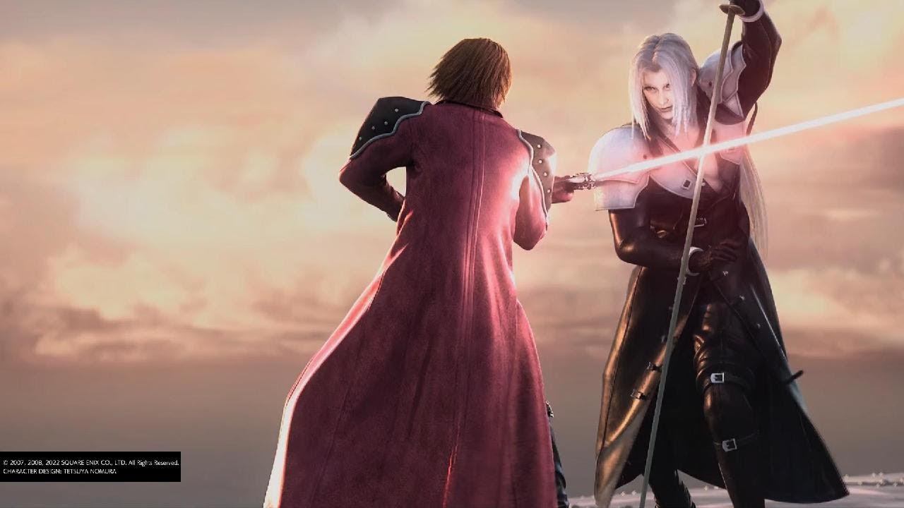 CRISIS CORE FINAL FANTASY VII REUNION PT 7 - SEPHIROTH VS GENESIS VS ANGEAL - YouTube