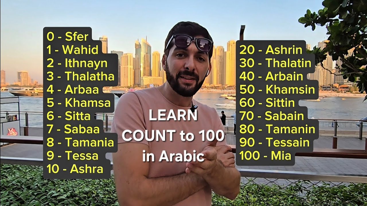 1 Minute Learn - Count from 0 to 100 in Arabic language - YouTube