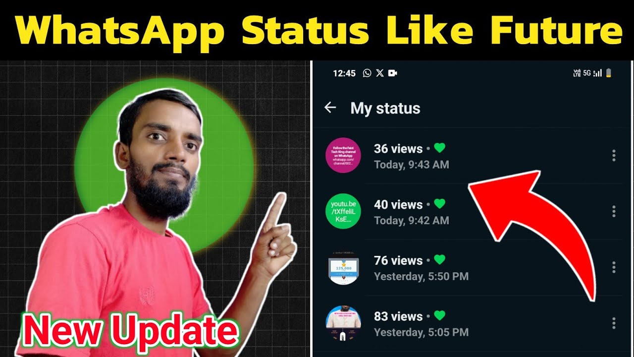 WhatsApp Status Like | WhatsApp Status Like Future Kaise le - YouTube