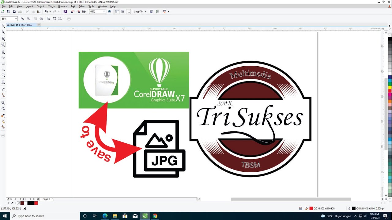 Cara Merubah Format CDR ke JPG - YouTube