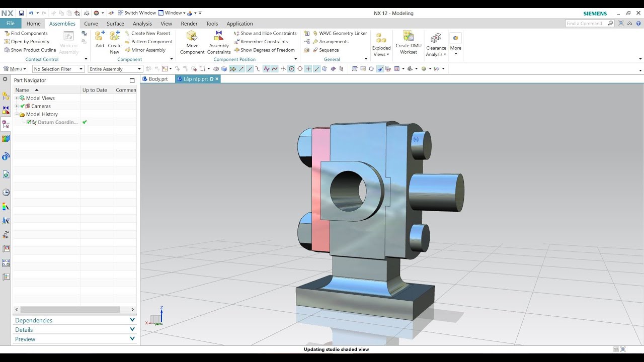 Assembly Exercise Guide 00 ( Crosshead- Assembly in NX 12.0) - YouTube