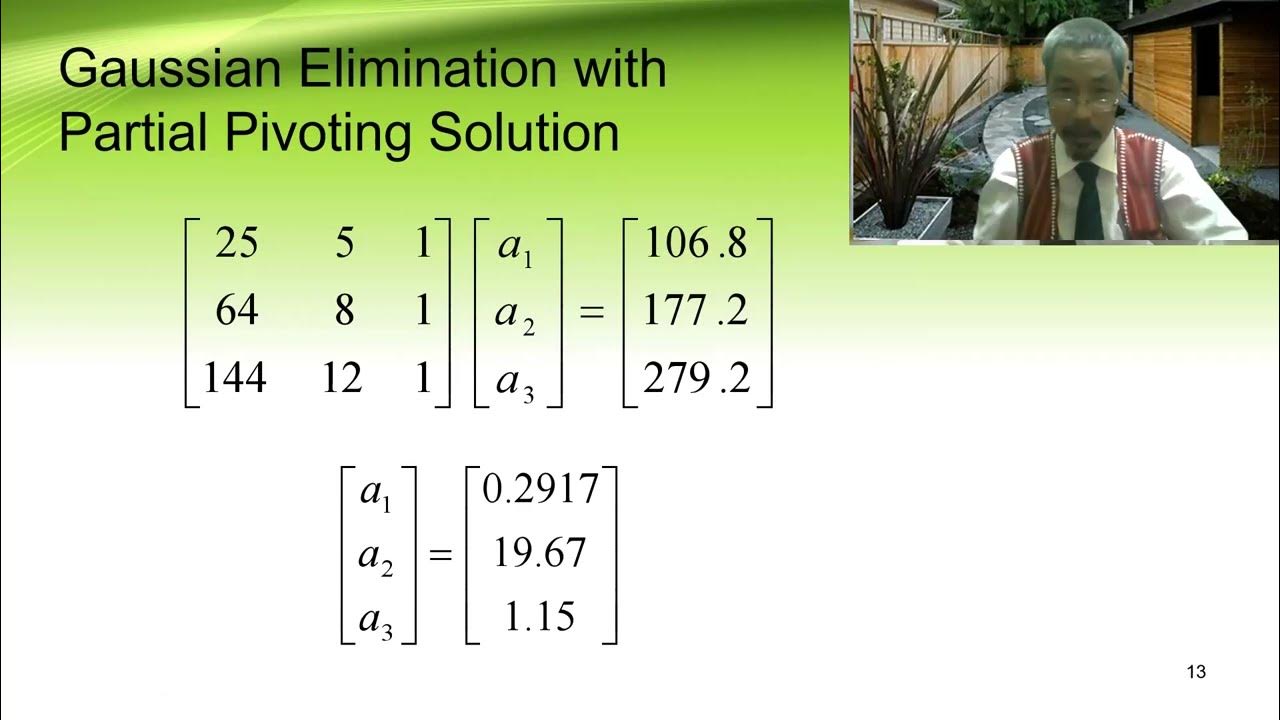 Example 2 Gaussian w/ Partial Pivoting | NUMERICAL SOLUTION for CE Problems: Simultaneous Linear ...