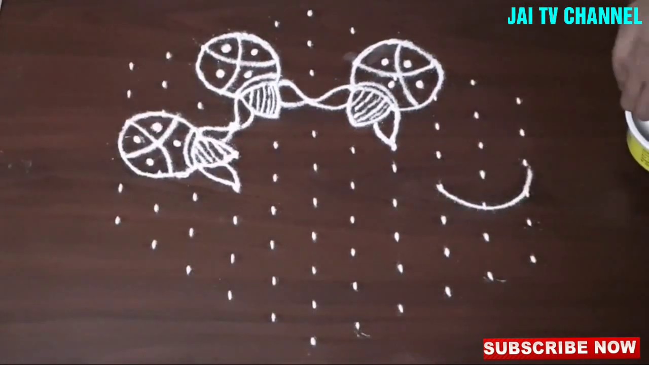 11 dots rangoli, kumbam kolam,simple kalasa rangoli,kumbh rangoli ...