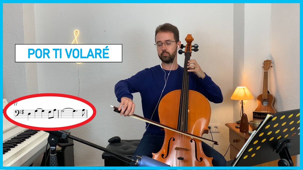 🕊️ Cómo tocar POR TI VOLARÉ al Violonchelo + PARTITURA - YouTube