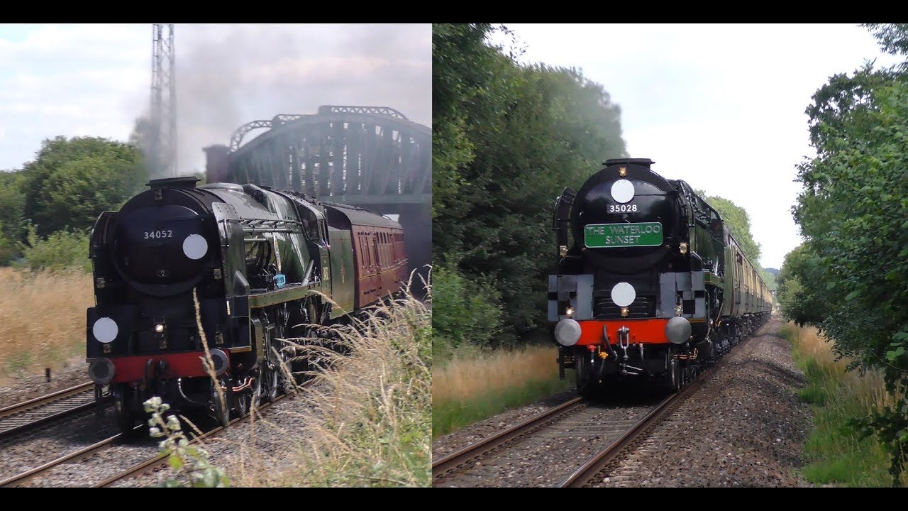 The End of Southern Steam Remembered with 34052 & 35028 - YouTube