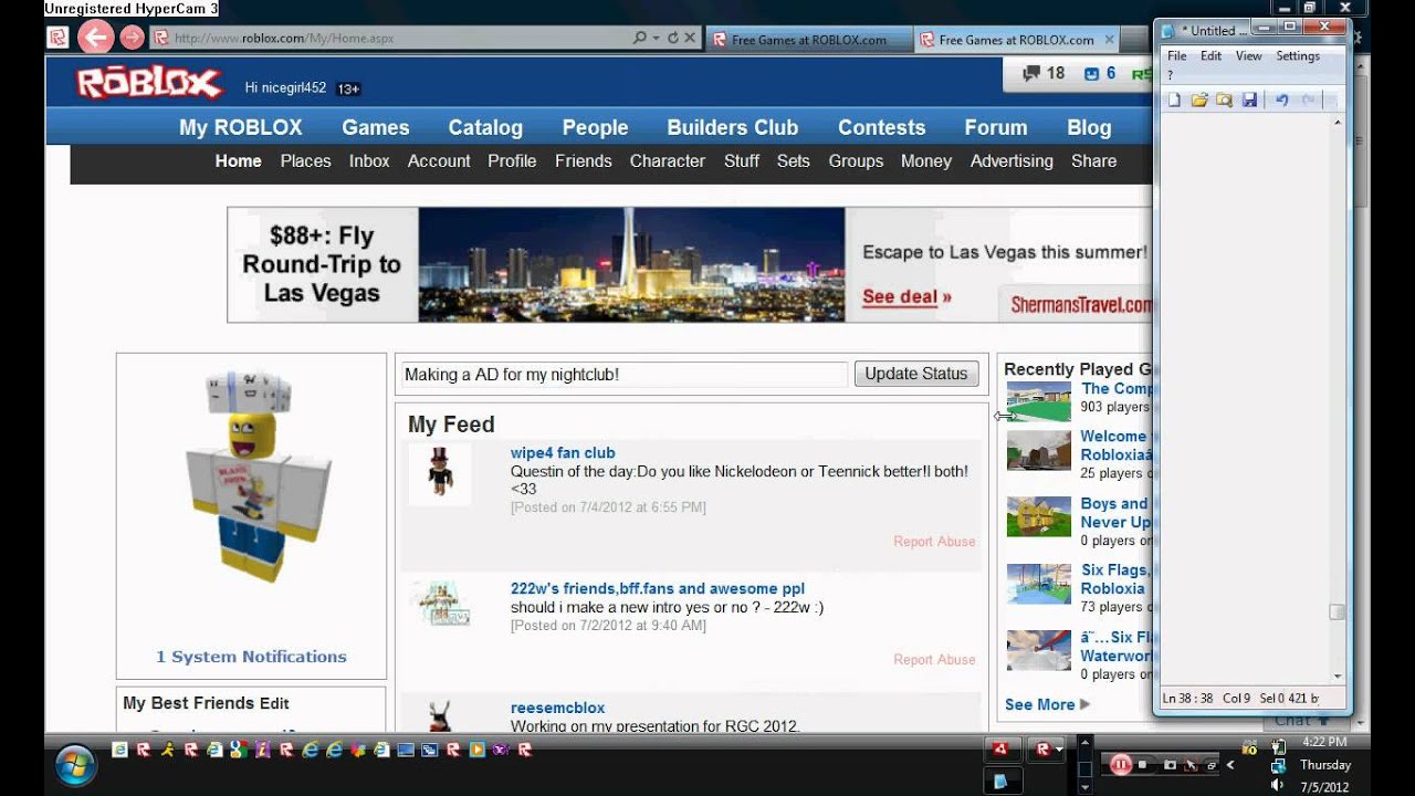 How to upload a AD on roblox 2012/2013. - YouTube