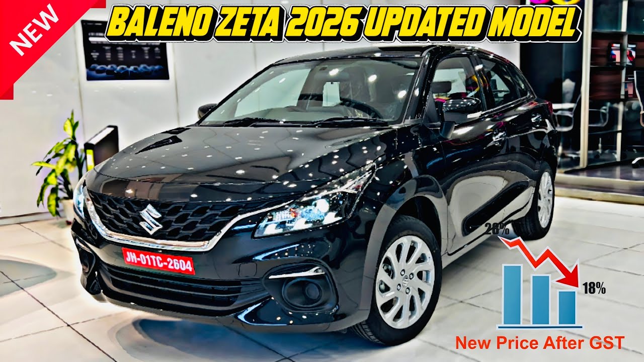 Maruti Suzuki Baleno Zeta Black 2026 New Updated Model Review New GST ...