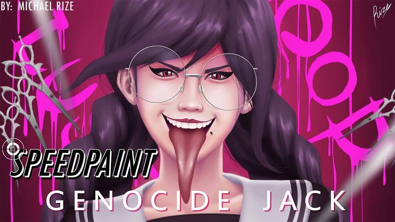 Speedpaint - Genocide Jack (DANGANRONPA) - Adobe Photoshop - YouTube