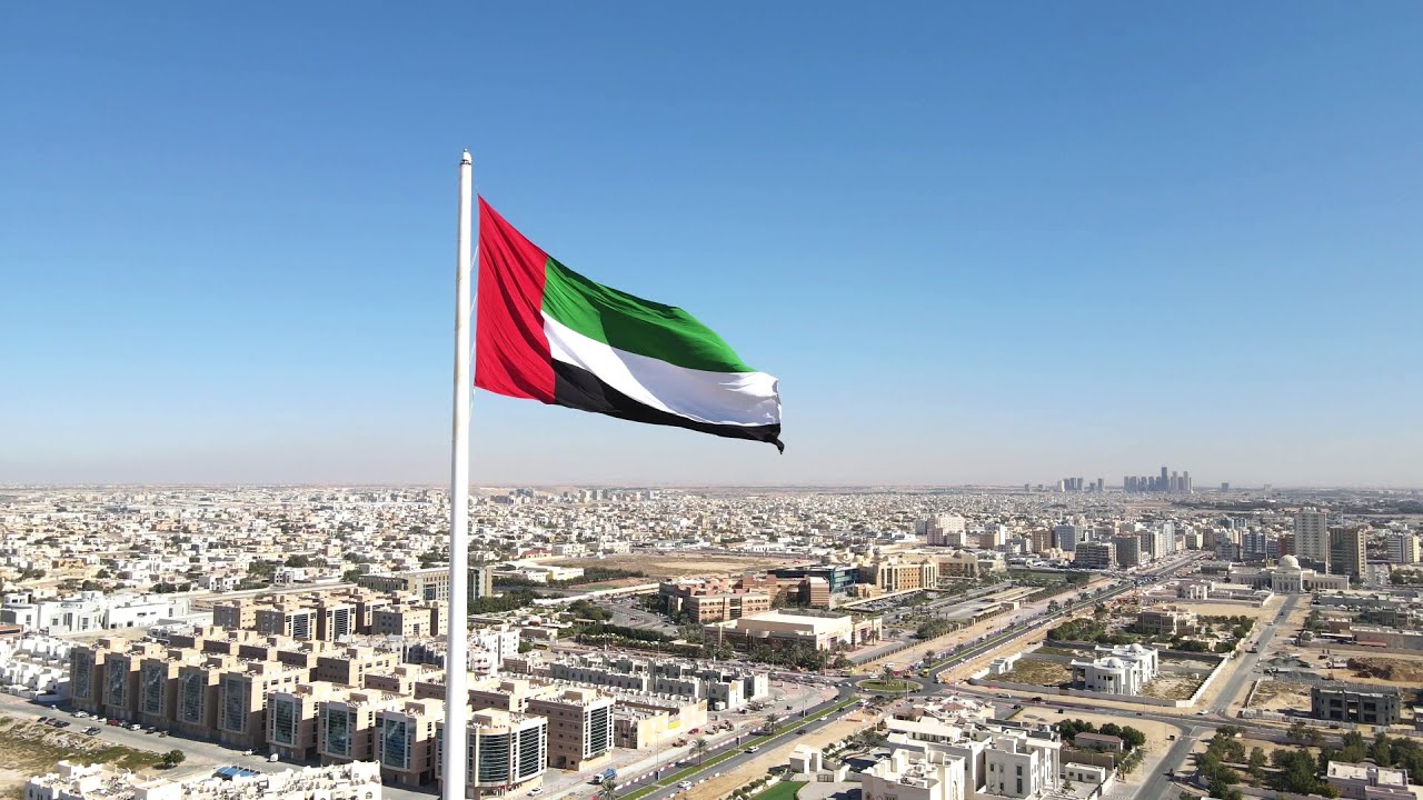 UAE Flag Park Ajman - Union of United Arab Emirates a Stunning View DJI ...