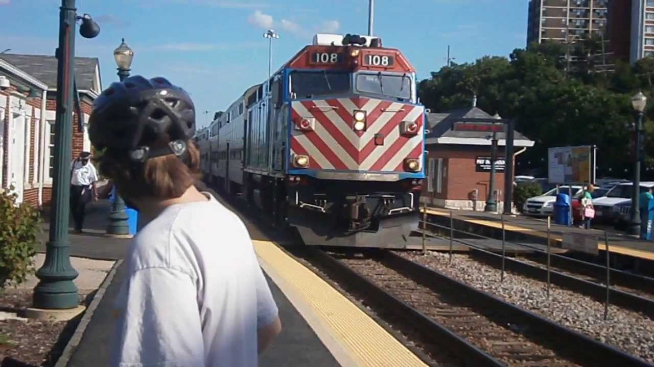 Metra #108 Leads Outbound Train With Kid Immitating the Safety Voice In ...
