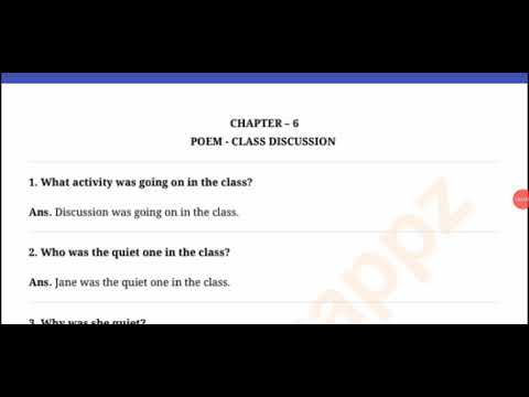 Question answer of poem class discussion. Class 5th English - YouTube