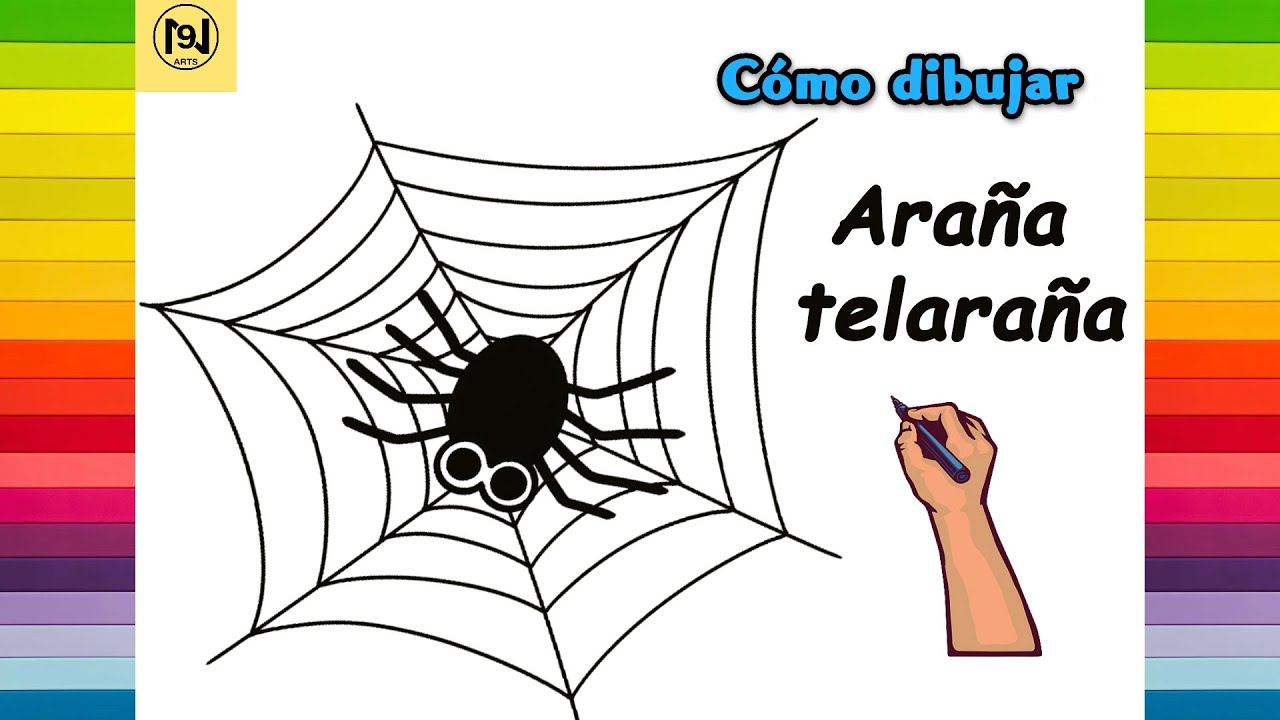 Cómo dibujar una Telaraña Fácil Paso a Paso | No.9 ARTES - YouTube