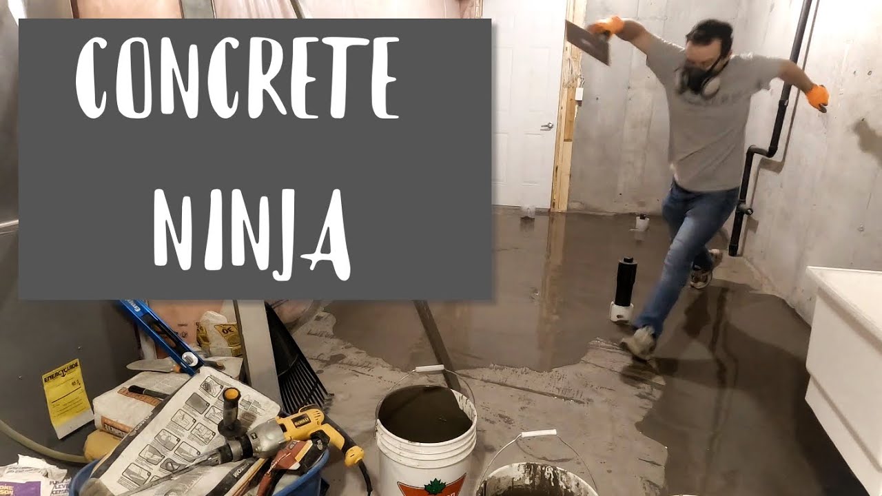 Concrete Ninja - Basement Bathroom Rough In / Self Level / Dricore ...
