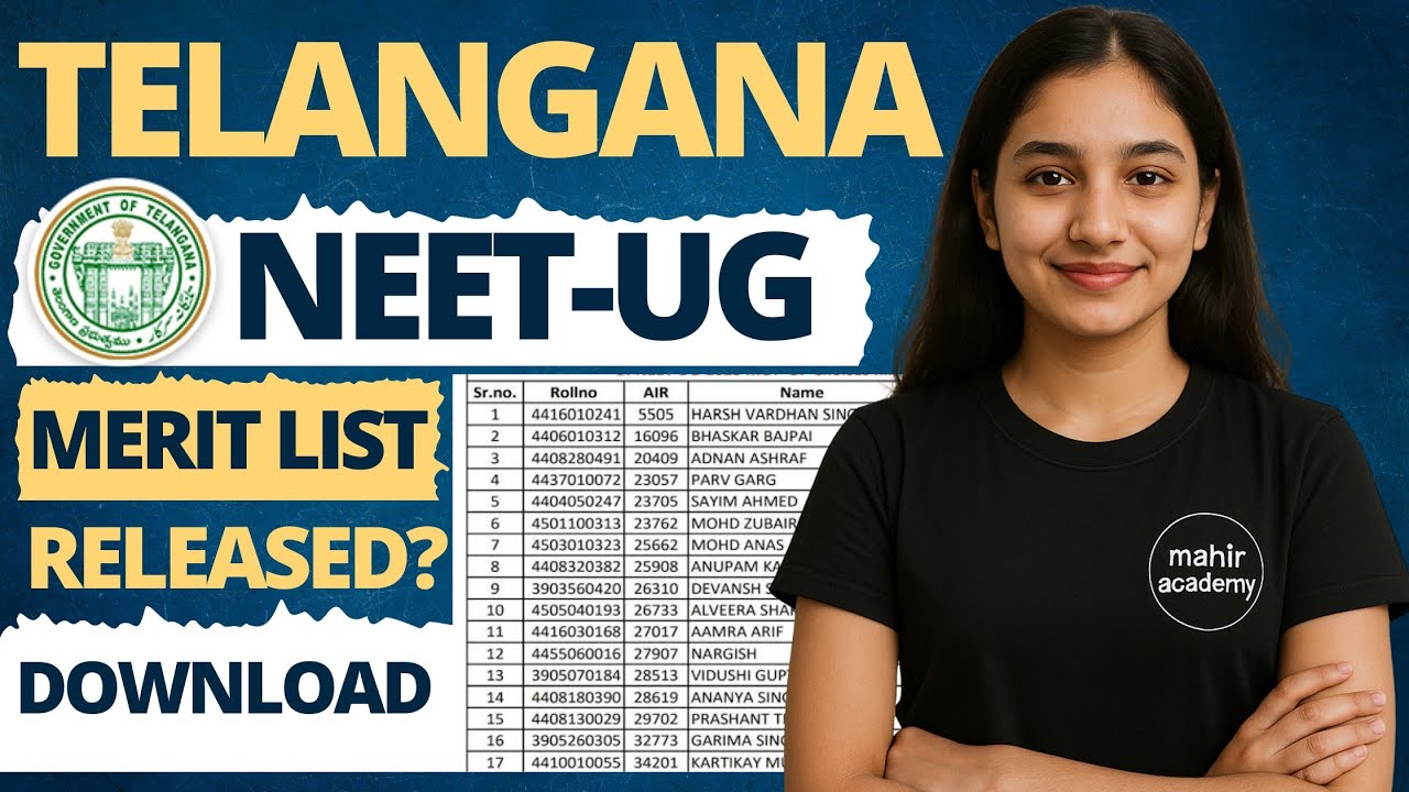 telangana neet merit list 2025 | how to check telangana neet merit list ...