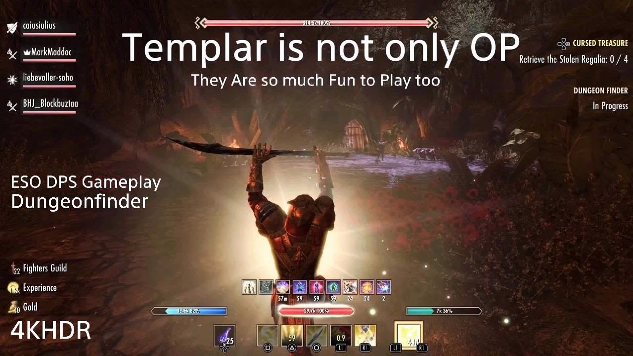 Elder Scrolls Online | Templar DPS Gameplay in Dungeonfinder is just ...