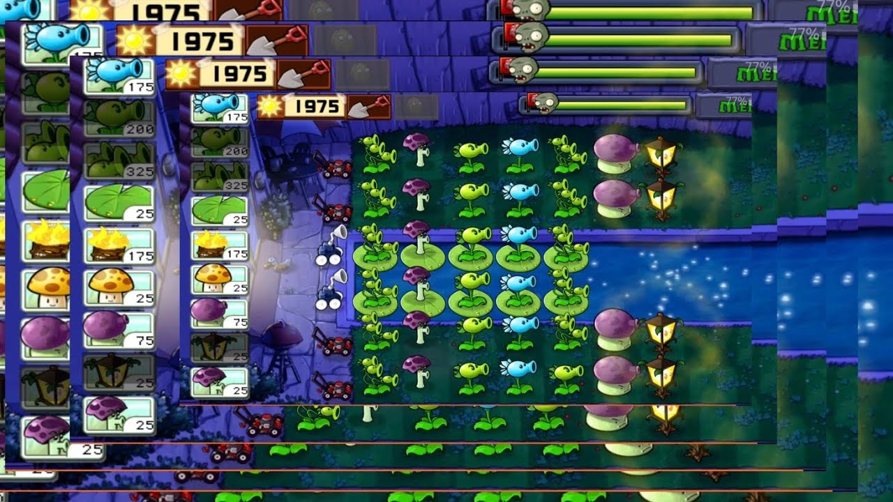 Plants vs Zombies | pvz gameplay2 fog level 1 completed | pvz gameplay ...