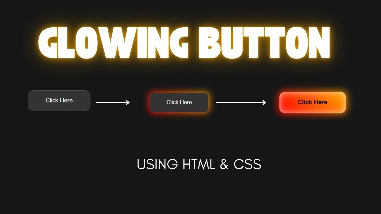 Glowing Button With Hover Using HTML & CSS. - YouTube