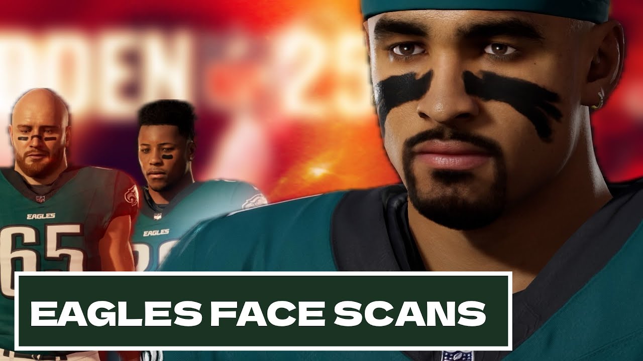 Madden 25 - EAGLES Player Likeness / Face Scans - YouTube