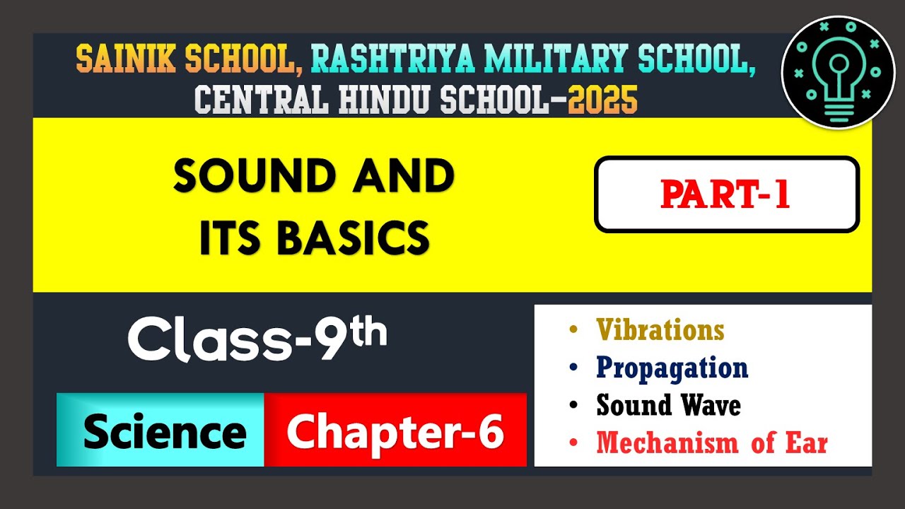 Chapter 6: Sound and Its Basics 🎵🔊 |Class 9th 📚 | Sainik School 🎓 | RMS ...