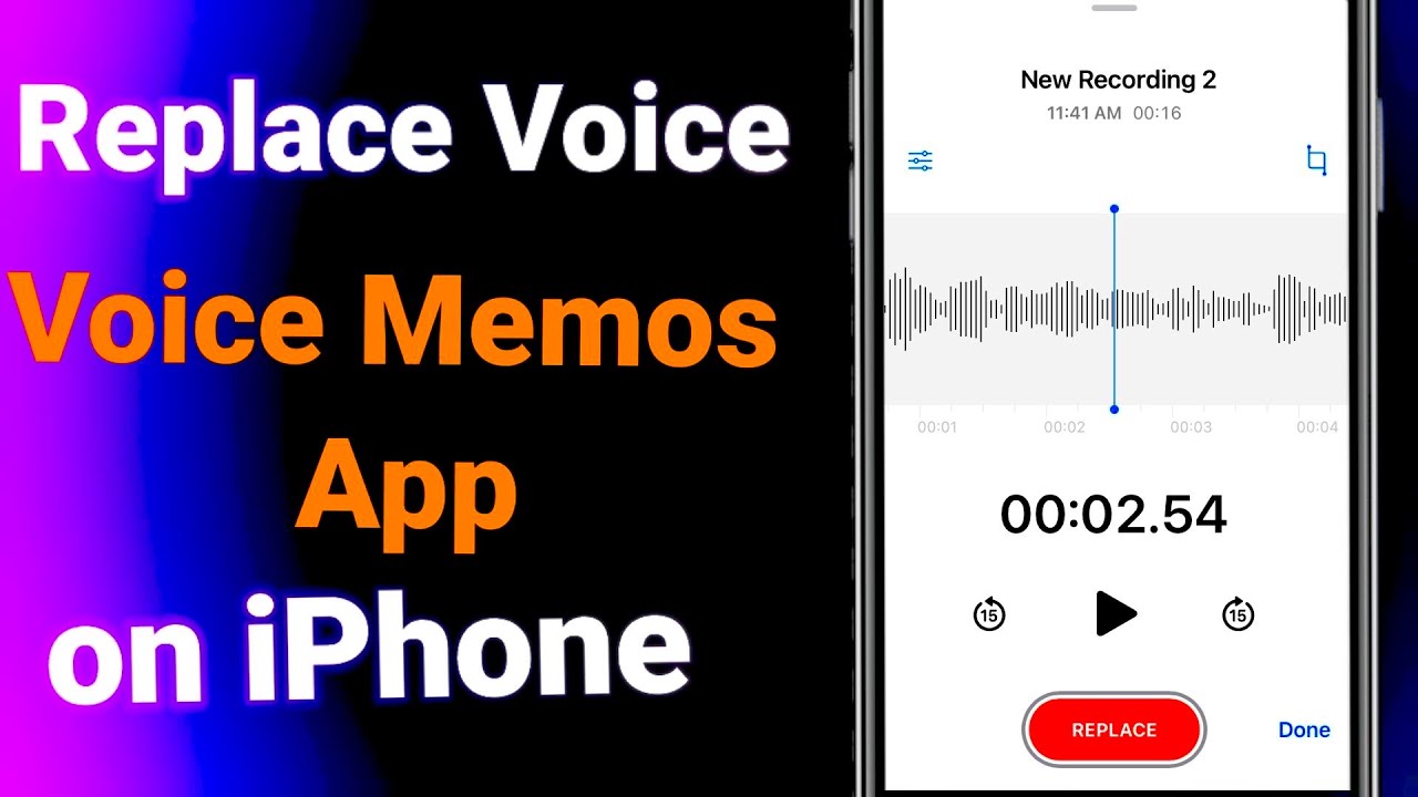 Replace Voice on Voice Memo App in iPhone || - YouTube