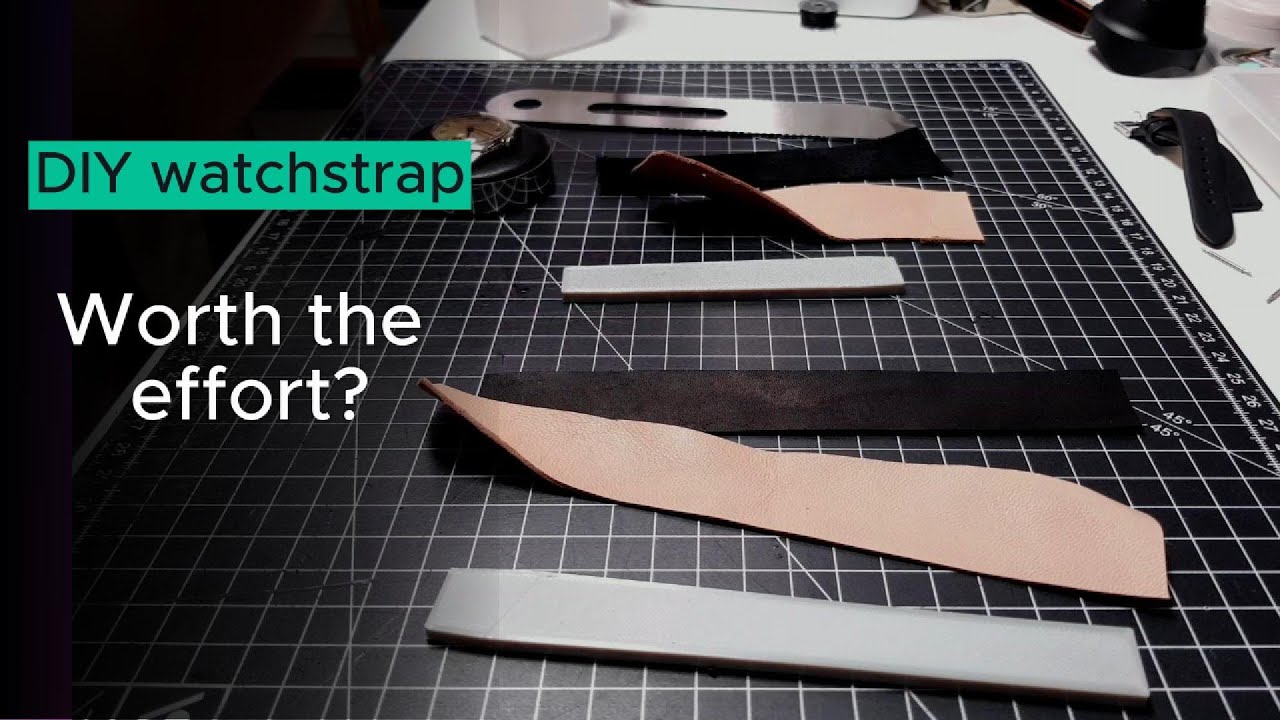 I made a handstitched DIY leather strap! (CC) - YouTube