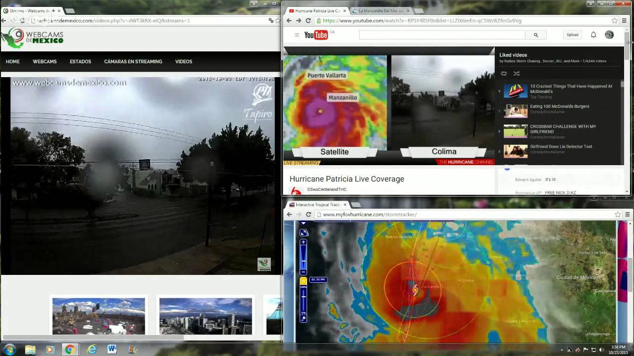 Hurricane Patricia Livestream - YouTube