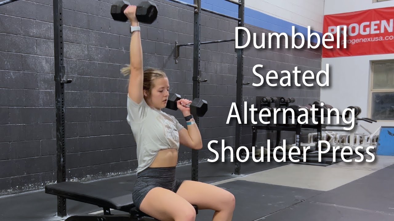 Dumbbell Seated Alternating Shoulder Press - YouTube