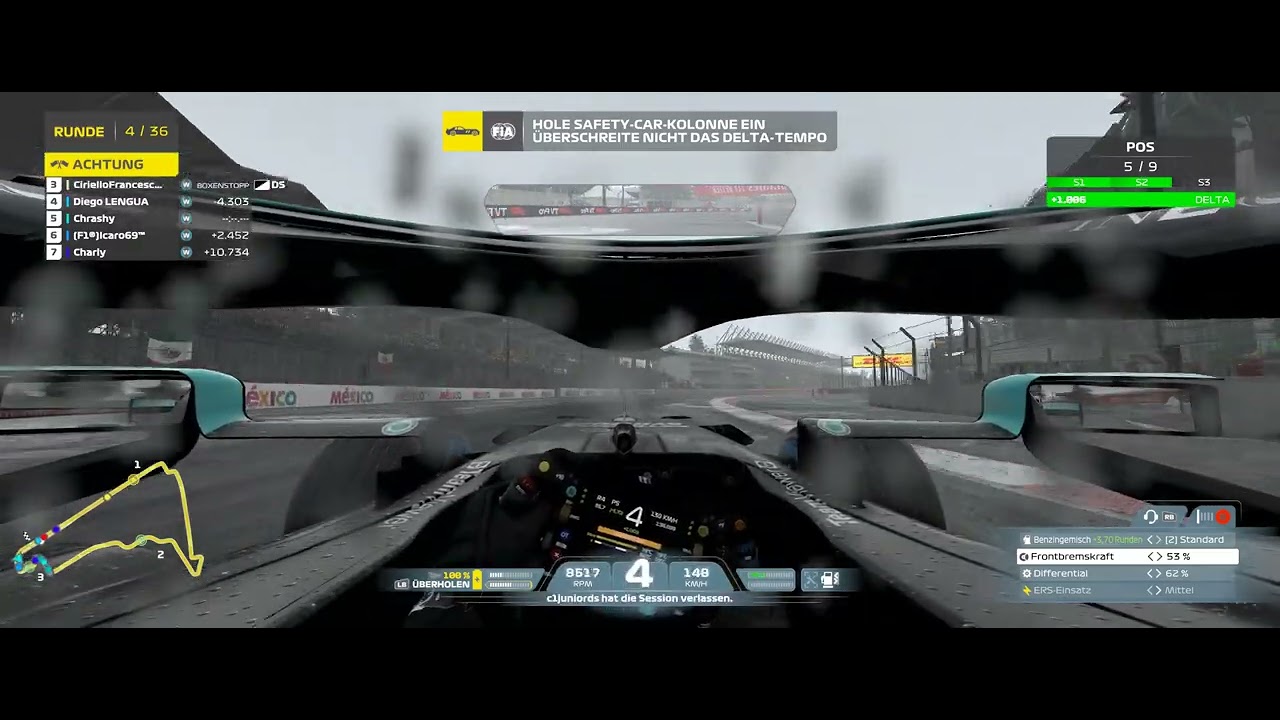 F1 Cockpit Real Racing 2022 06 03 Rennen Mexiko - YouTube