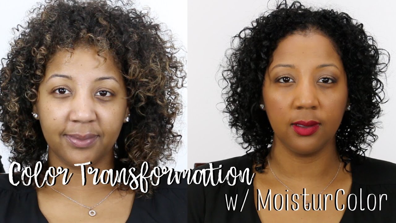 Color Transformation | Blonde to Black w/ Avlon MoisturColor - YouTube