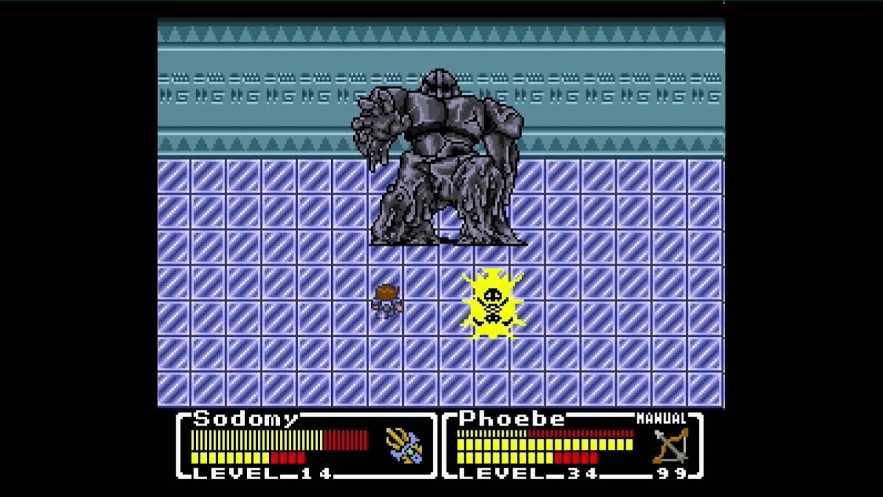 Final Fantasy Mystic Quest Low Level Boss 13 Stone Golem - YouTube