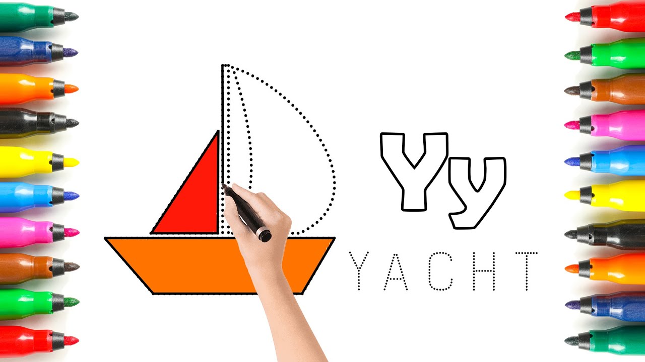 y for yacht, z for zero , How to Draw Alphabets Letter y & yacht # ...