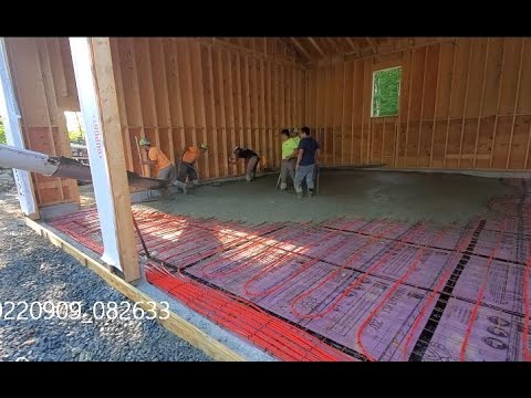 EP 11 New House 6500 FT of PEX Radiant Floor Heat and Floors Poured ...